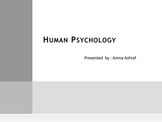 Human psychology | PPTX