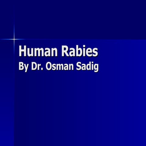 Human Rabies | PPT