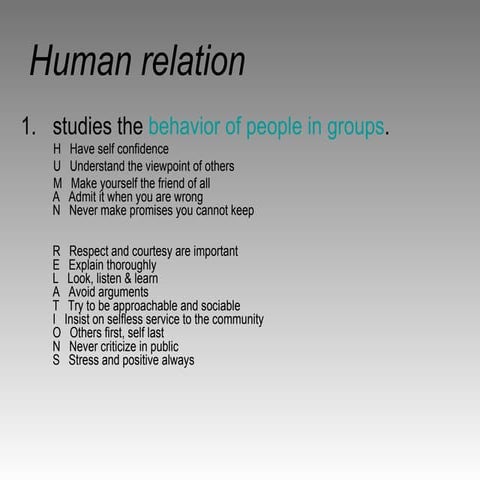 Human Relationship | PPT