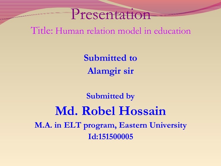 human-relation-model