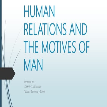 Human Relations and the Motives of Man | PPT