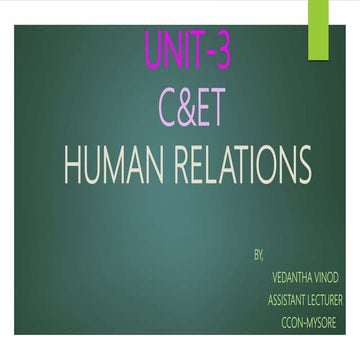 Human relations meaning, factors affecting | PPTX