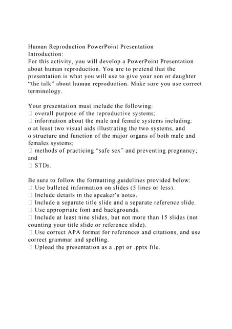 Human Reproduction Powerpoint Presentation Introduction For Tdocx