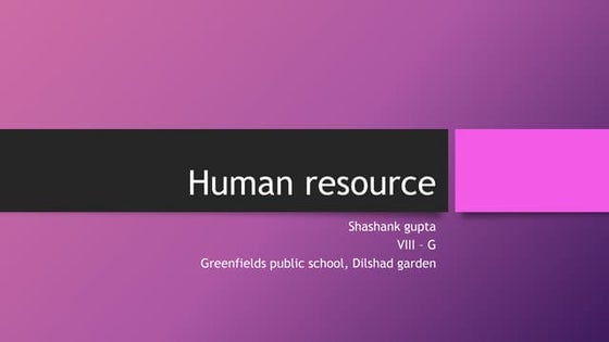 ch 5.pptx of chapter Humans Resources class 8th NCERT | PPTX