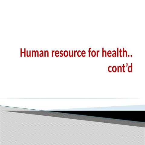 human resource-2 in nursing management I | PPTX