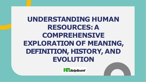 Human Resource Meaning, Definition and Concept | PPT