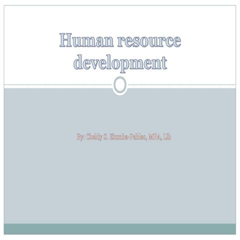 Human resource development | PPTX