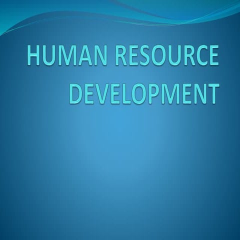 Human resource development | PPTX