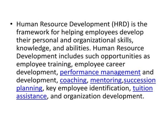Human Resource Development (HRD) | PPT