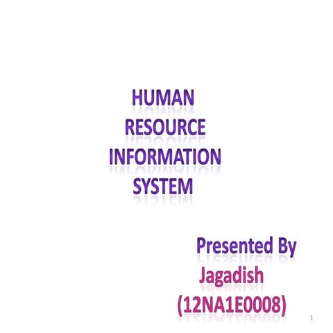Human resource information system | PPT