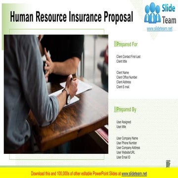 Human Resource Insurance Proposal PowerPoint Presentation Slides | PPT