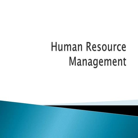 introduction in to human resource management | PPT