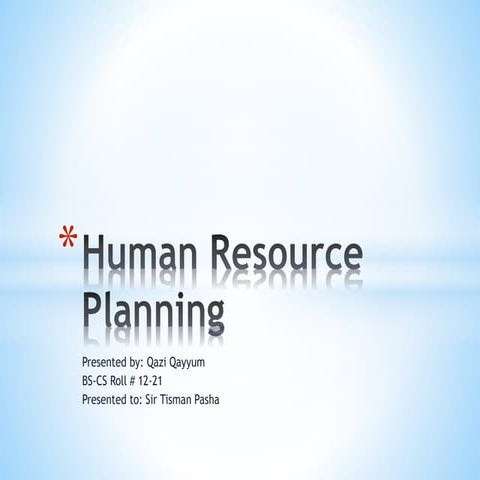 Requisite of a sucessfull hrp | PPTX