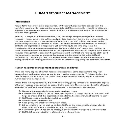 Human resource management | PDF