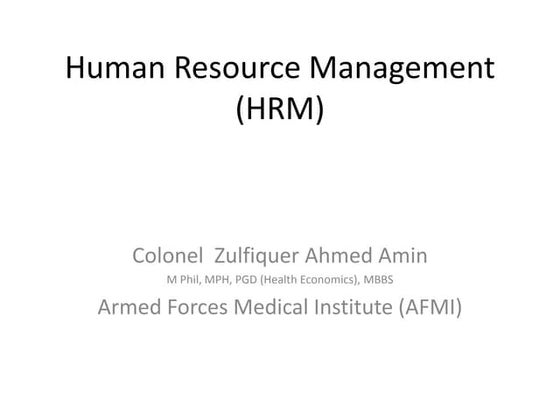 Internal and External Environment on Human Resource Management | PDF