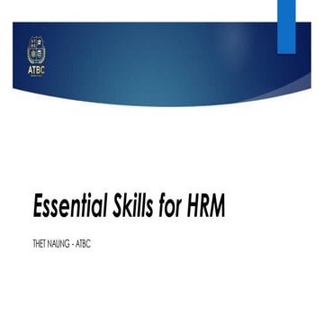 Human Resource Management, HRM Basic Lesson | PDF