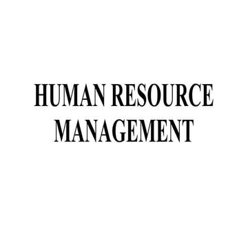 INTRODUCTION TO HUMAN RESOURCE MANAGEMENT | PPTX