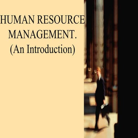 Human resource management an introduction | PPT