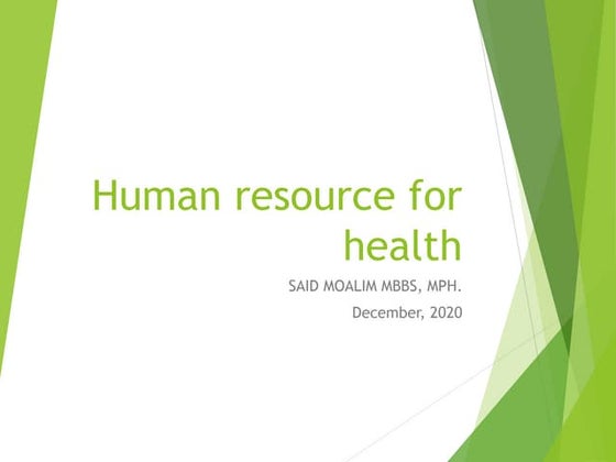 Human resource management in hospital | PPT
