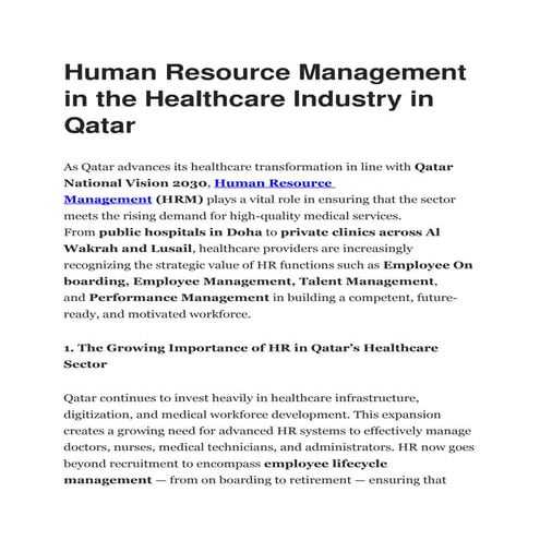 Human Resource Management in doha and across the Qatar.docx
