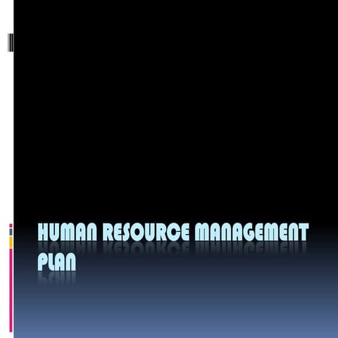 Human resource management plan | PPT