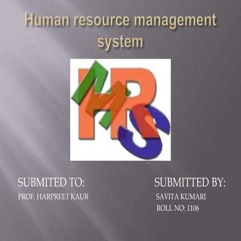 Computer application in hrm final | PPTX