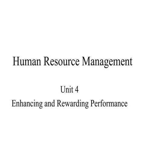 Human resource management unit 4 | PPTX
