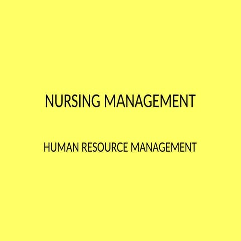 human resource nursing mgt ppt.ppppppppptx | PPTX