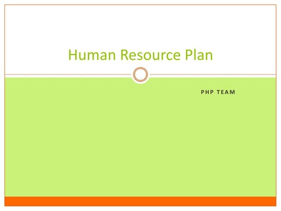 human resource management plan : ready template | PDF