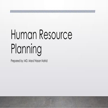 Human Resource Planning | PPTX