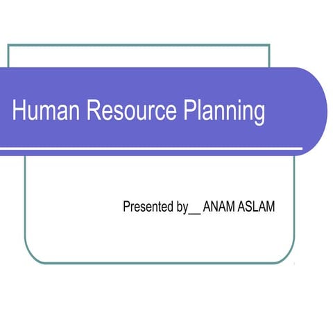Chapter # 4 Human Resource Planning.pptb