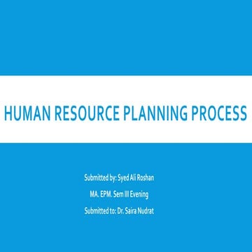 Human Resource Planning Process | PPTX