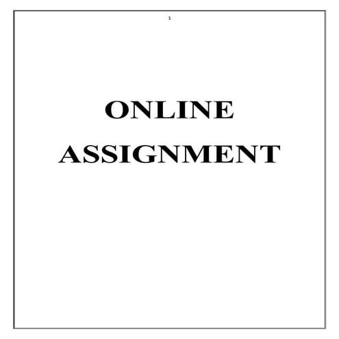 online assignment | PDF