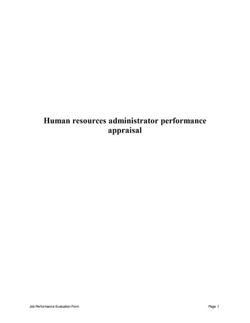 Sample employee performance review | DOC