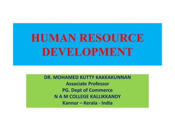 human resource development | PPTX