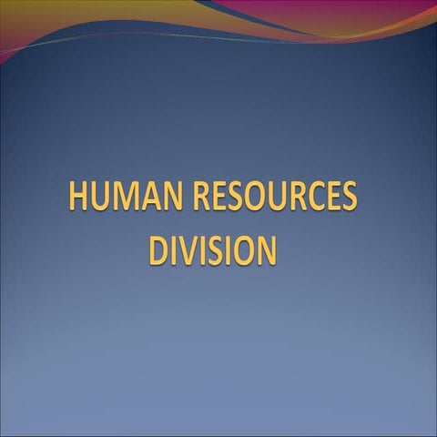 Human resources division | PPT