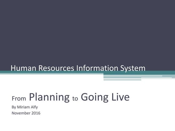 human resource information system | PPT