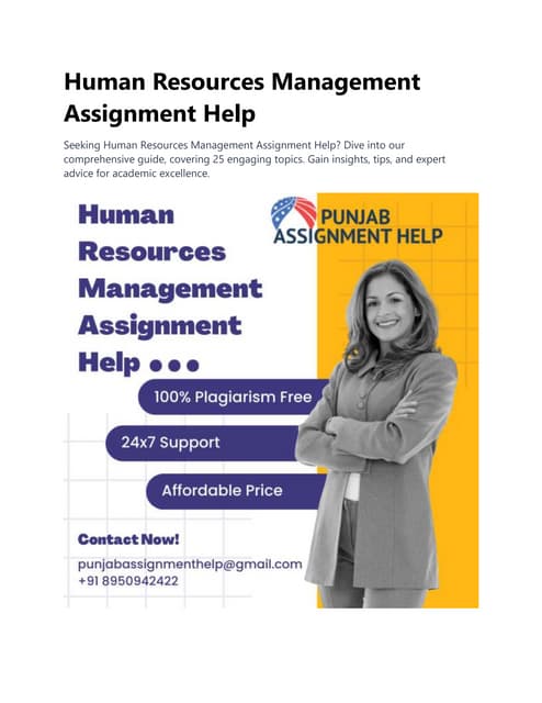 HR Assignment Help | PPTX