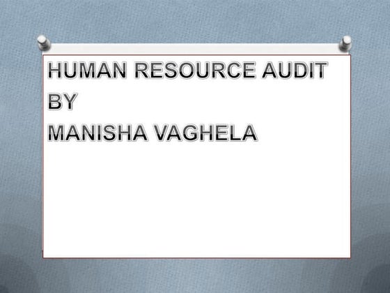 HR (Human Resource) Audit | PPTX
