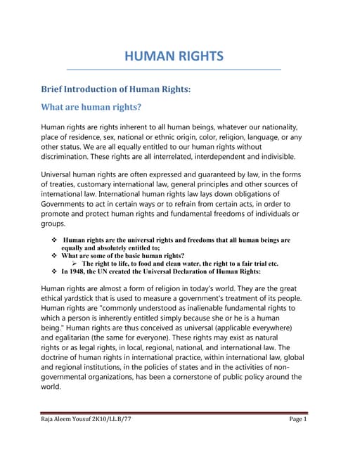 History of Human Rights | PPTX