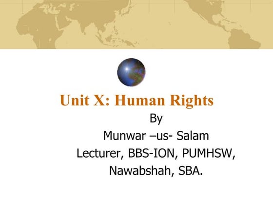 Human rights (Universal Declaration of Human Rights) | PPT