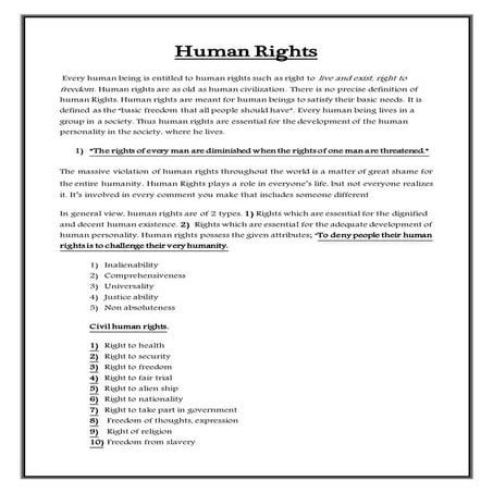 Human rights | PDF