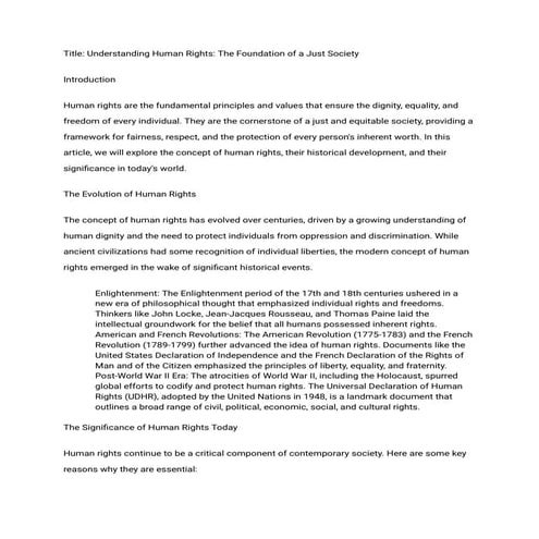 The Human rights protection in the world | PDF