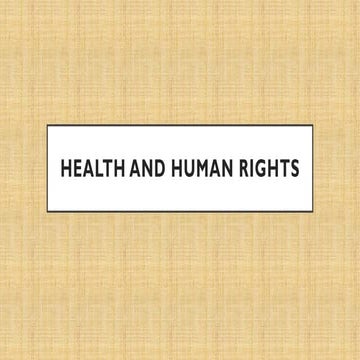 Human rights and related consequences in society | PPT