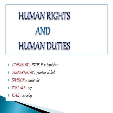 Human rights and duties | PPT