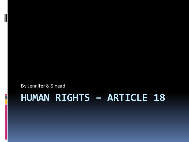 United Nations Declaration of Human Rights- Article 18