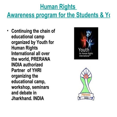 Human rights awareness program for the students & | PPT