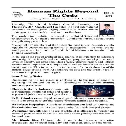 Human Rights Beyond the Code | Emergence of AI | PDF