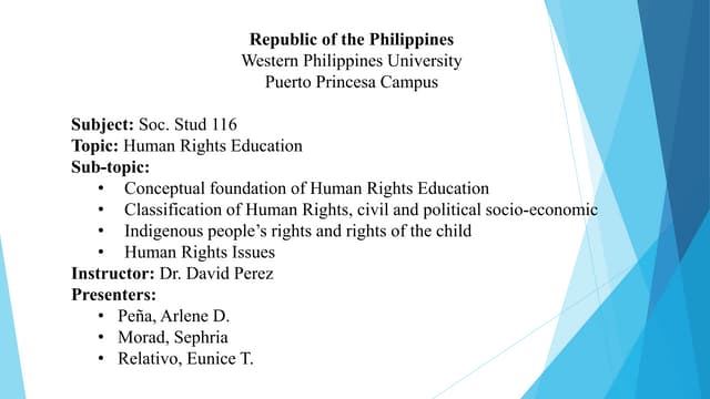 Human rights education | PPT