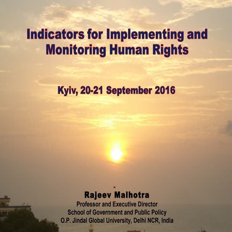Indicators for Implementing and Monitoring Human Rights | PPT